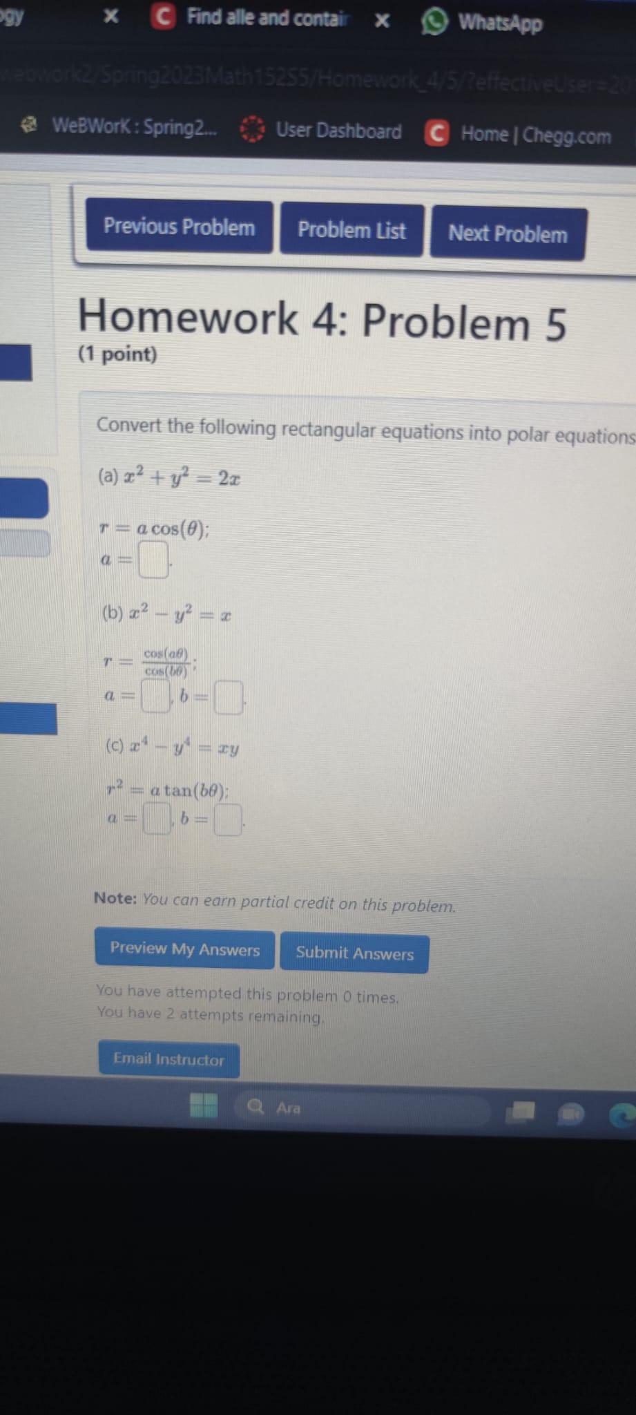 Solved Convert the following rectangular equations into | Chegg.com