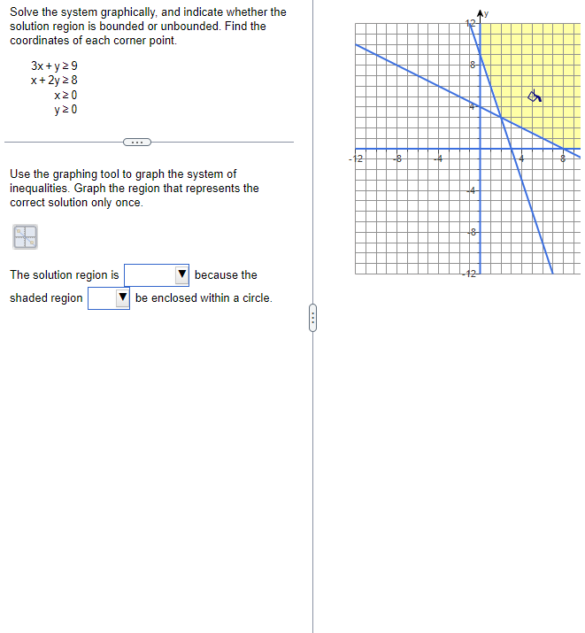 Solved Solve the system graphically, and indicate whether | Chegg.com