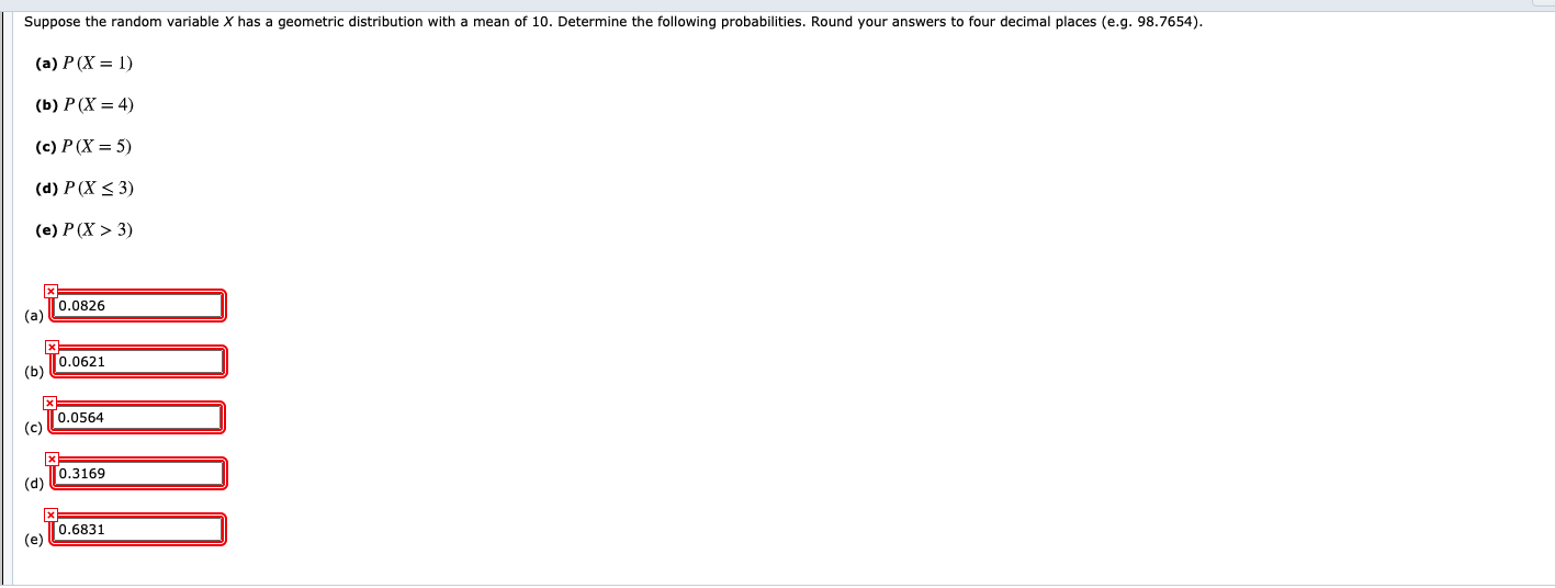 Solved Suppose the random variable X has a geometric | Chegg.com