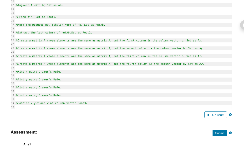 Solved MODULE 1 My Solutions > Perform the following Matrix | Chegg.com