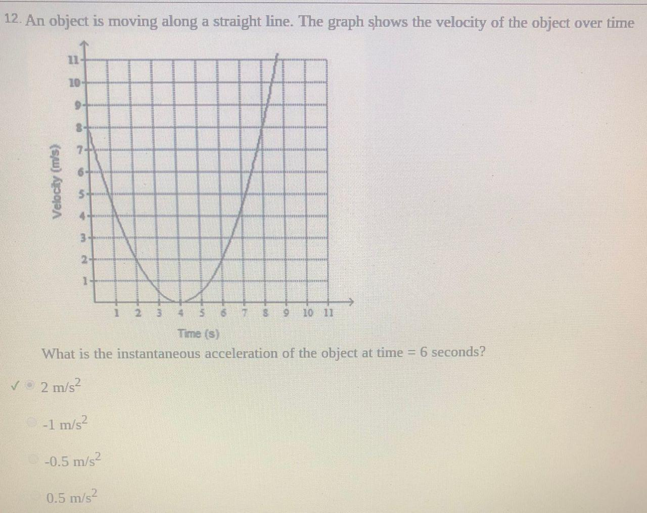 Solved 12 An Object Is Moving Along A Straight Line The