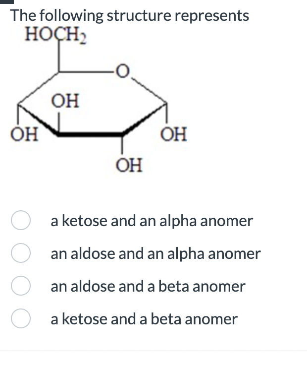 Solved The following structure represents a ketose and an | Chegg.com