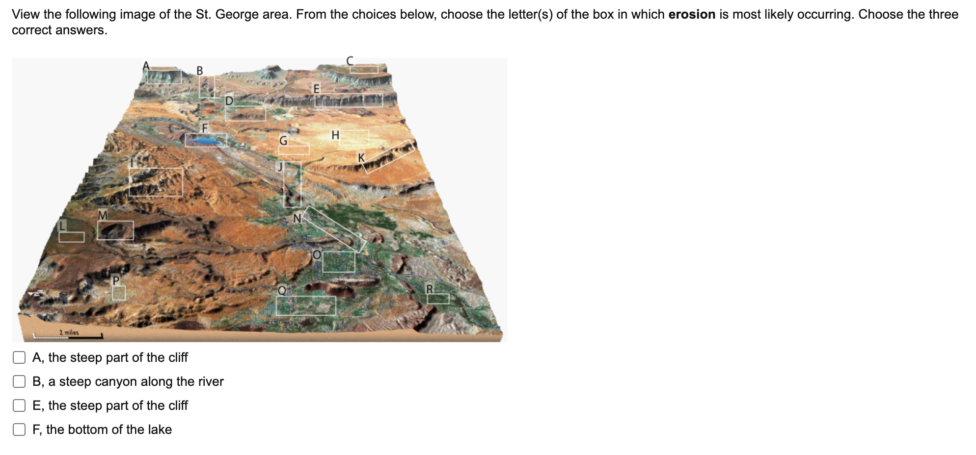 Solved View the following image of the St. George area. From | Chegg.com