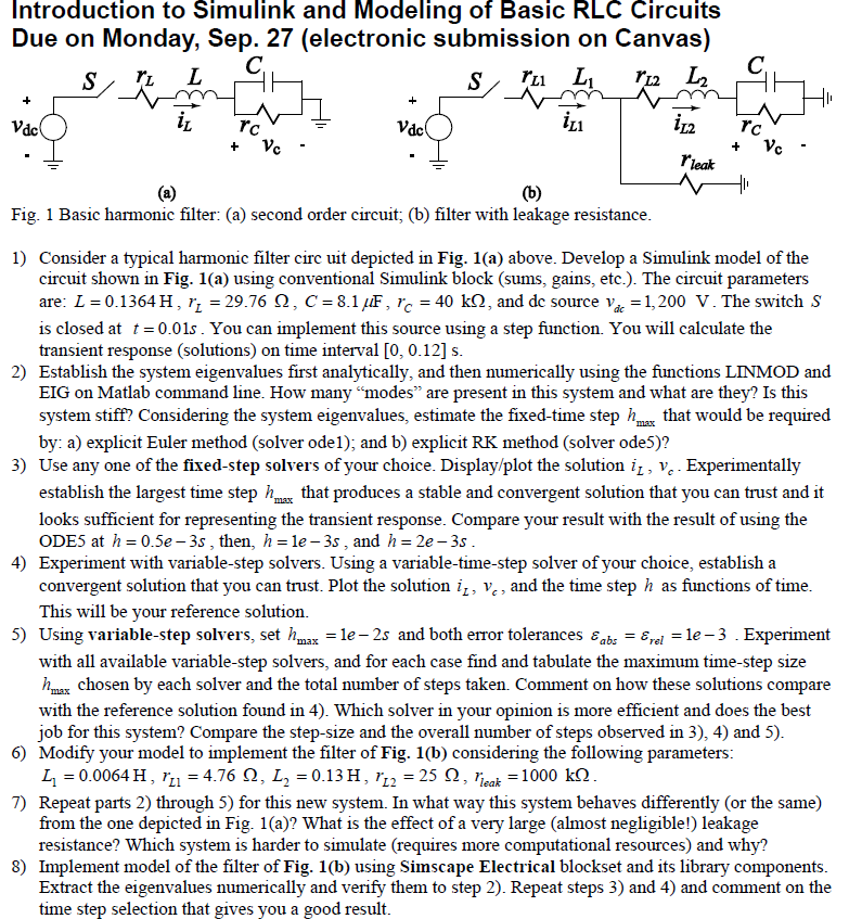 Solved Introduction to Simulink and Modeling of Basic RLC | Chegg.com