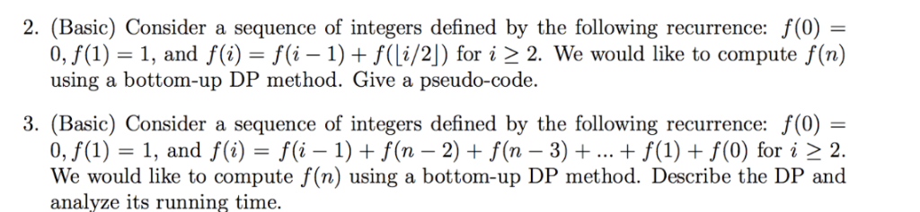 2" (Basic) Consider a sequence of integers defined by | Chegg.com