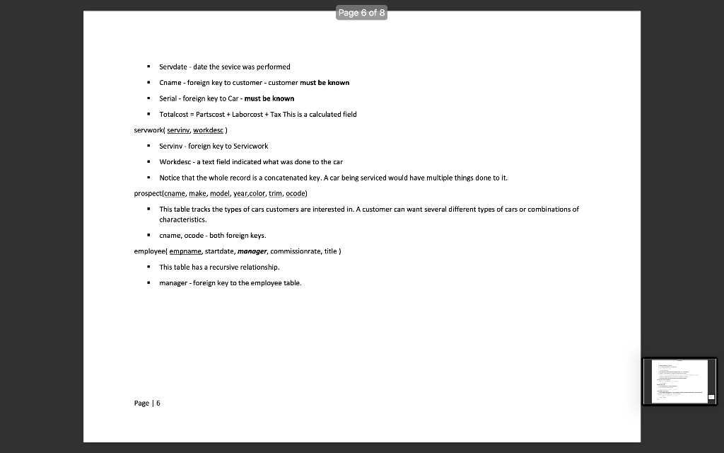 Solved Assignment 2 Specialty Imports Table Creation - Write | Chegg.com