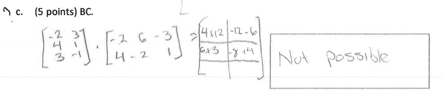 Solved 7. ( 12 points) Consider the following matrices: | Chegg.com
