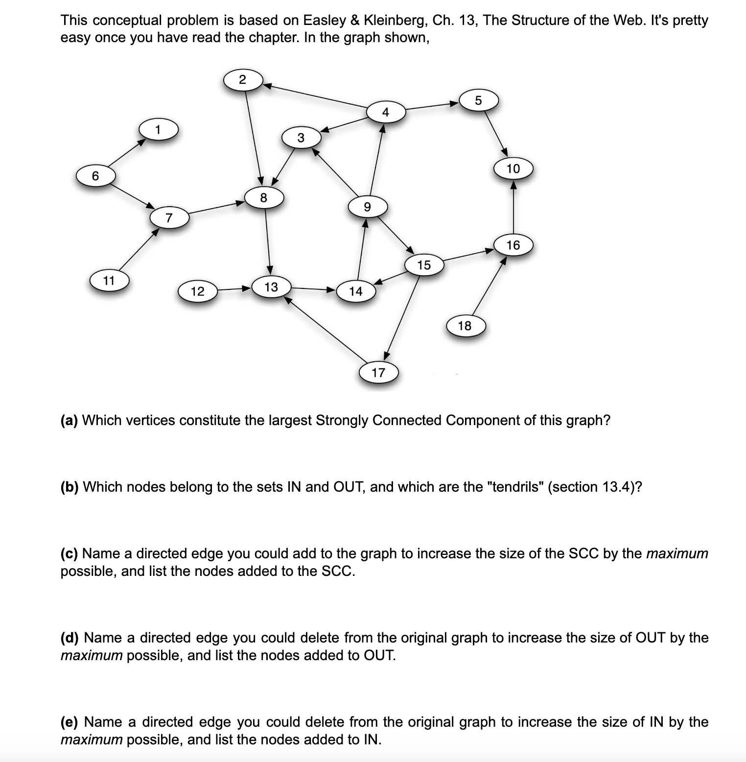 Solved This conceptual problem is based on Easley & | Chegg.com