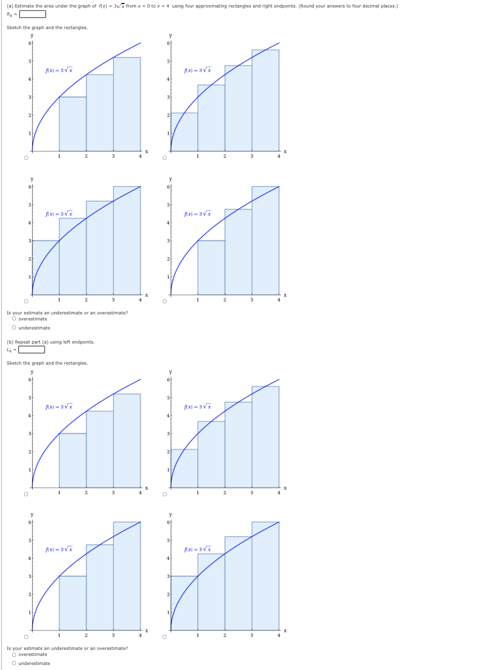 Solved (a) Estimate the area under the graph of f(x) = | Chegg.com