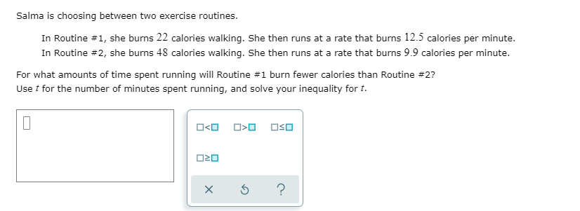 Solved Salma is choosing between two exercise routines. In | Chegg.com