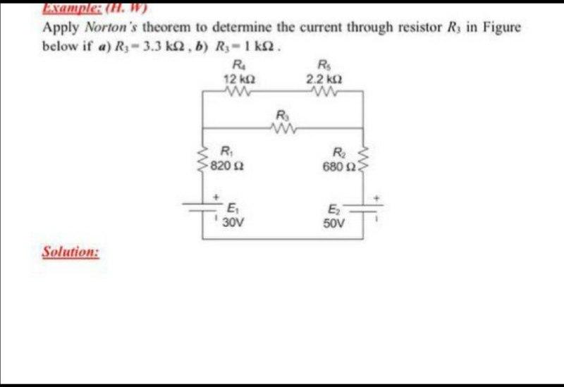 Solved example: Apply Norton's theorem to determine the | Chegg.com