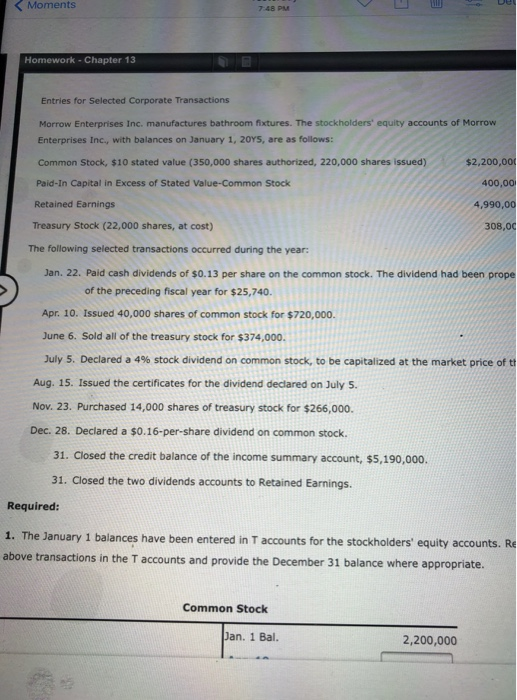 Homework - Chapter 14 1. EX. 14-01.ALGO Effect of | Chegg.com Homework - Chapter 14 1. EX. 14-01.ALGO Effect of | Chegg.com