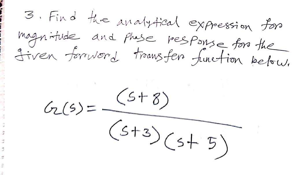 Solved 3. Find the analytical expression for magnitude and | Chegg.com