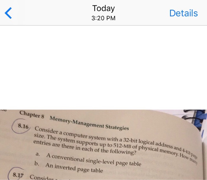 Solved Consider a computer system with a 32-bit logical | Chegg.com