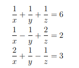 Solved x1+y1+z1=6 x1−y1+z2=2 x2+y1−z1=3 | Chegg.com