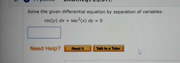 Solved PUHULUDMIL2.2.U Solve the given differential equation | Chegg.com