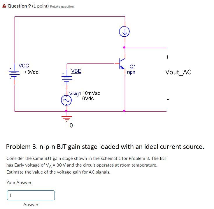 Solved A Question 9 (1 point) Retake question Problem 3. | Chegg.com