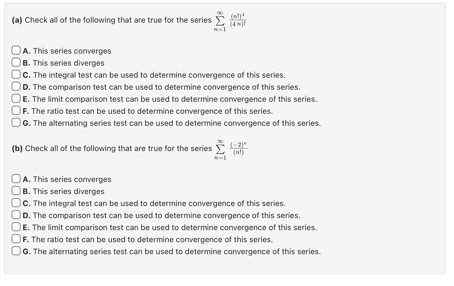 Solved A Check All Of The Following That Are True For The 