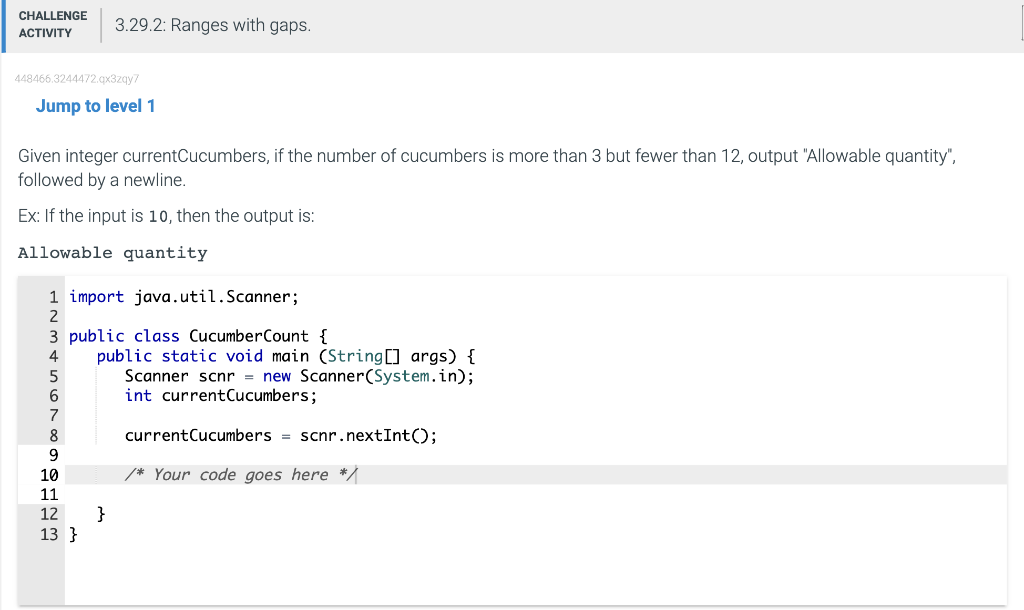 Solved Jump To Level 1 Given Integer Currentcucumbers If 7221