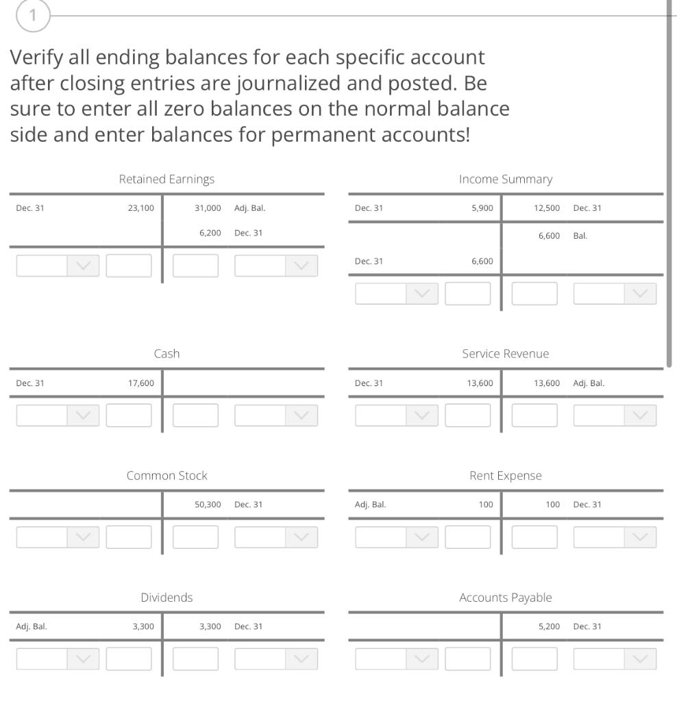 Solved Verify all ending balances for each specific account | Chegg.com