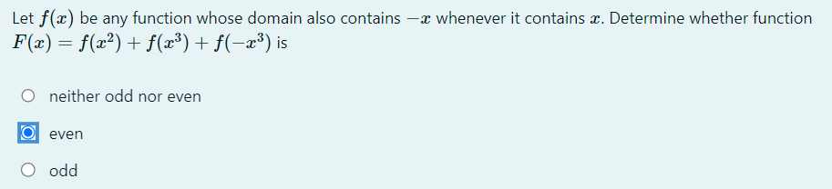 Solved Let f(x) be any function whose domain also contains | Chegg.com