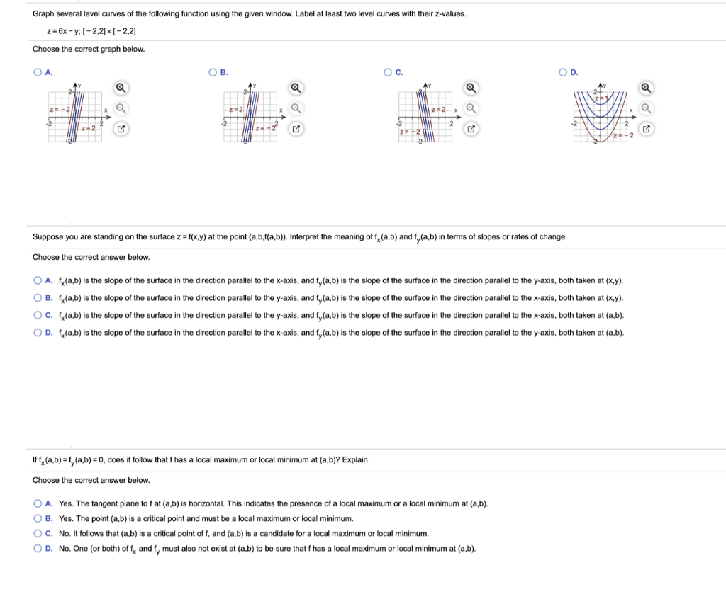 Solved Graph several level curves of the following function | Chegg.com