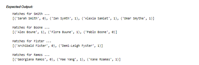 Solved import soundex soundsLike = | Chegg.com