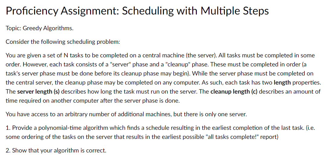 Solved Proficiency Assignment Scheduling With Multiple 