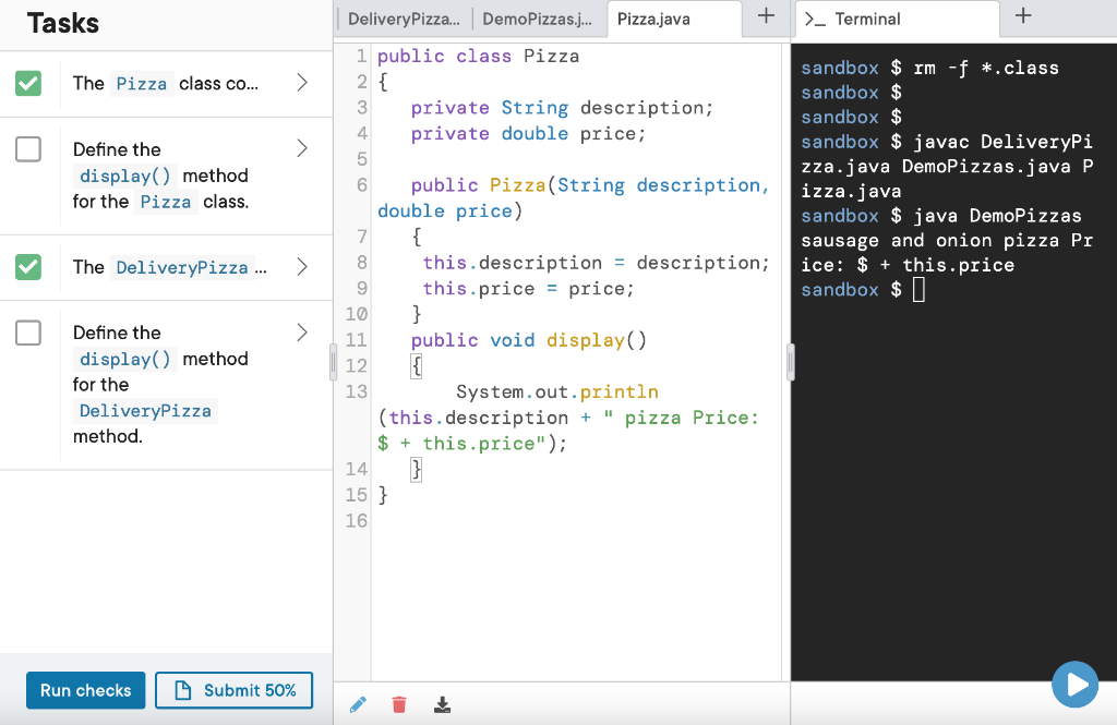 Solved sandbox $rm−f∗.class sandbox $ sandbox $ sandbox $ | Chegg.com