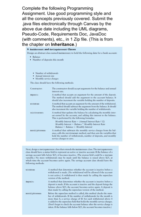 Solved Complete the following Programming Assignment. Use | Chegg.com