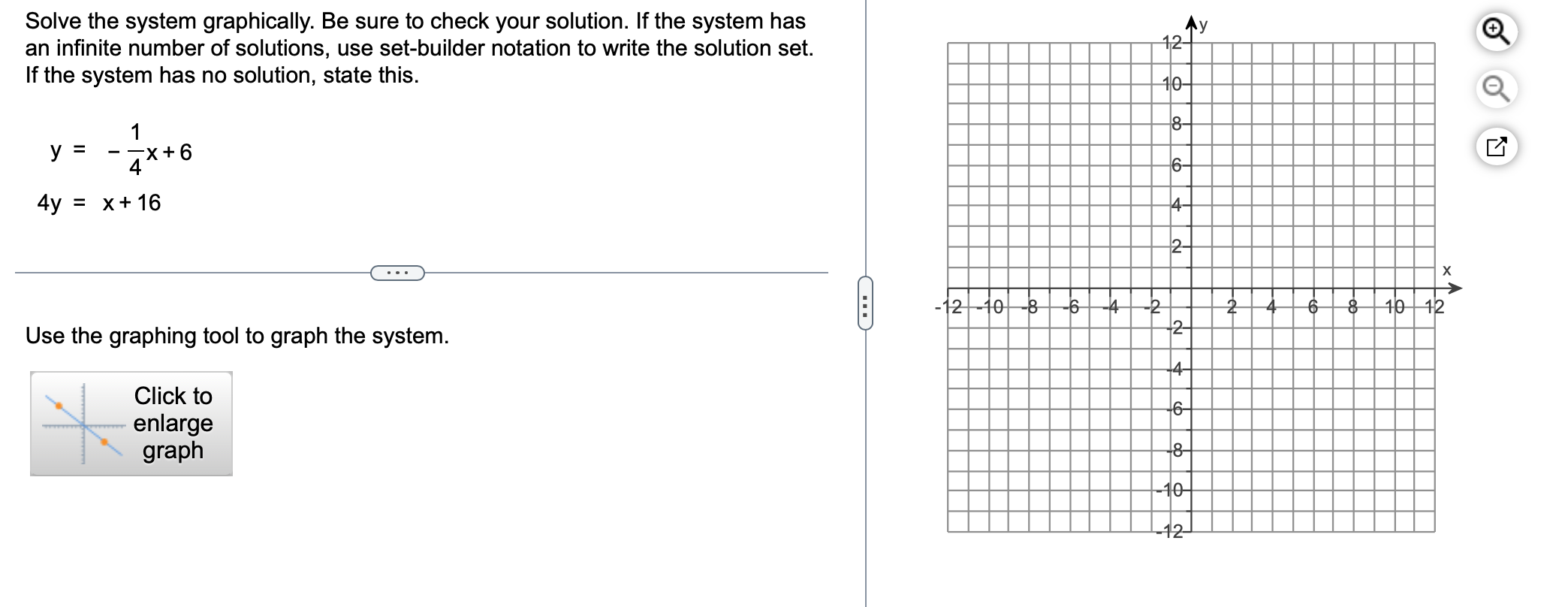 Solved Solve the system graphically. Be sure to check your | Chegg.com