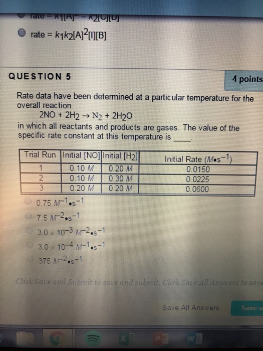 Solved Rate data have been determined at a particular | Chegg.com