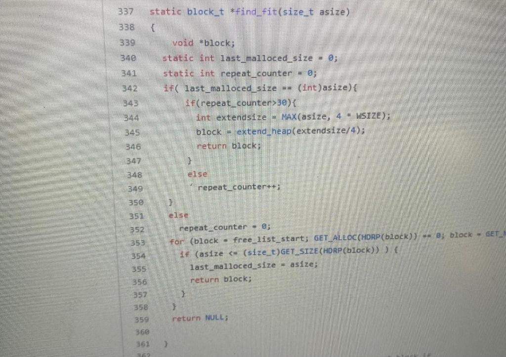 Hi, i have done writing my maalloc allocator code but | Chegg.com