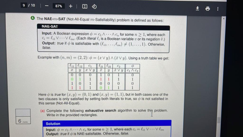 Solved Input: A Boolean expression ϕ=c1∧⋯∧cn for some n≥1, | Chegg.com