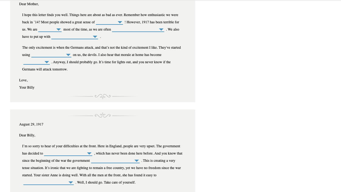 World History Critical Thinking Activity: A Letter | Chegg.com