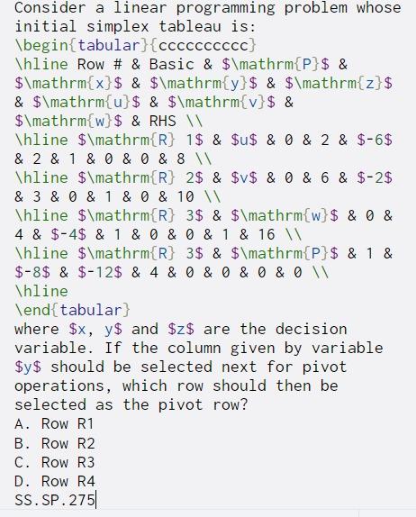 Solved Consider a linear programming problem whose initial | Chegg.com