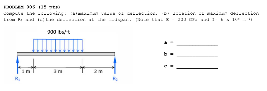 Solved PROBLEM 006 (15 pts) Compute the following: | Chegg.com