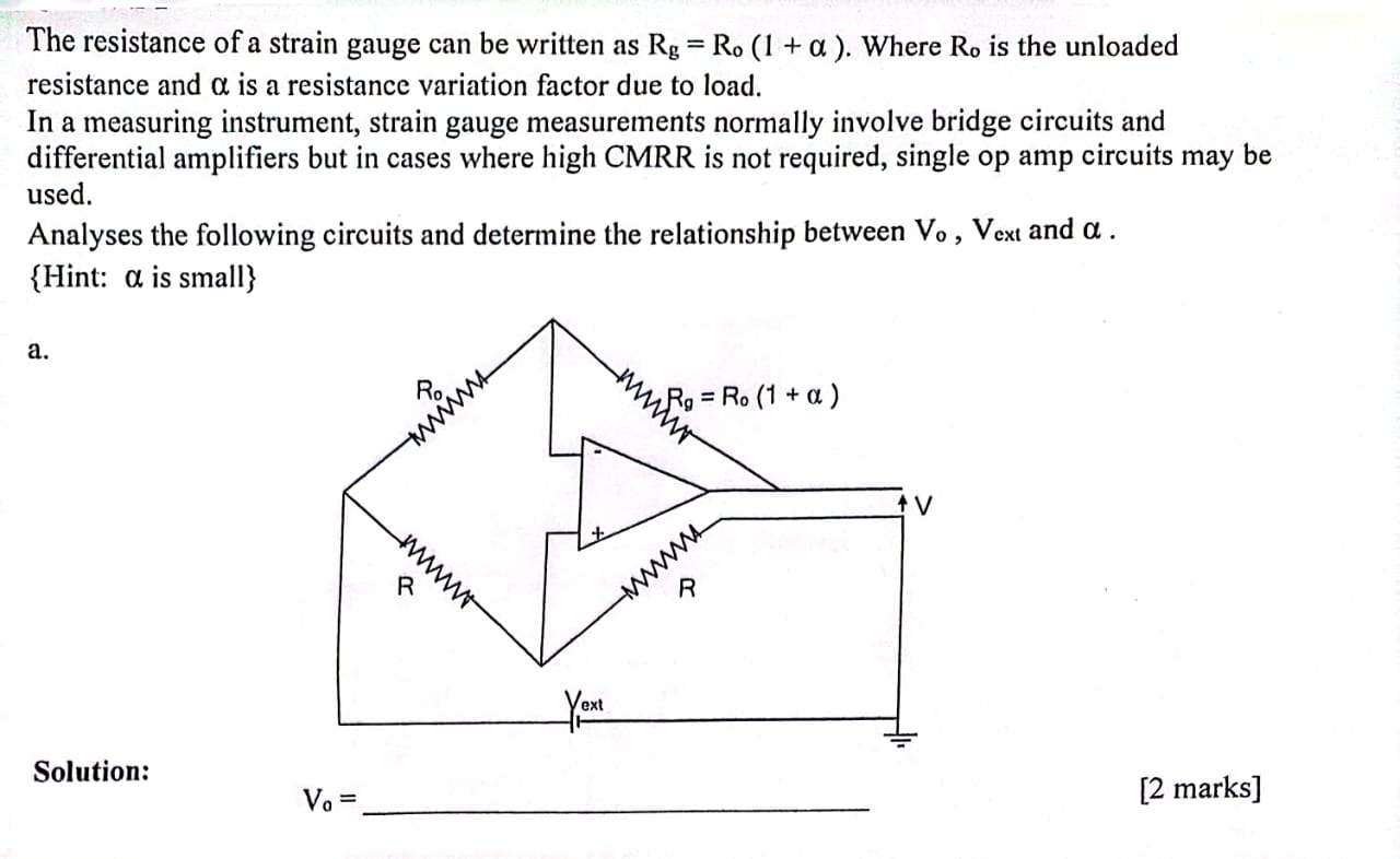Solved electronics : operational amplifierThe resistance of | Chegg.com