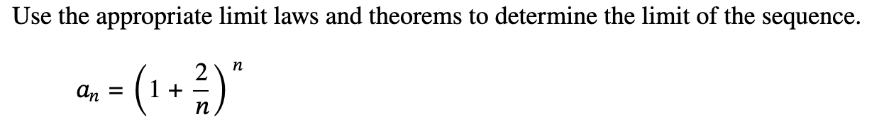 Solved Use the appropriate limit laws and theorems to | Chegg.com