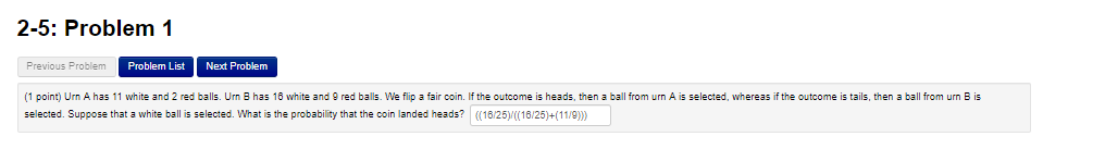 Solved 2-5: Problem Previous Problem Problem ListNext | Chegg.com