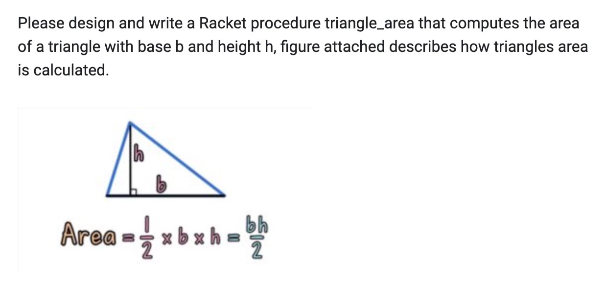 Solved Please design and write a Racket procedure | Chegg.com Solved Please design and write a Racket procedure | Chegg.com