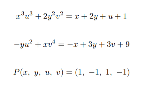Solved Consider the following system of equations and point | Chegg.com