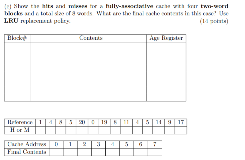 Solved 3. A series of main memory address references given | Chegg.com