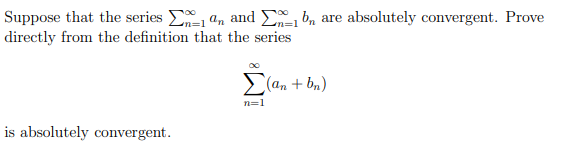 Solved Suppose that the series \\( \\sum_{n=1}^{\\infty} | Chegg.com