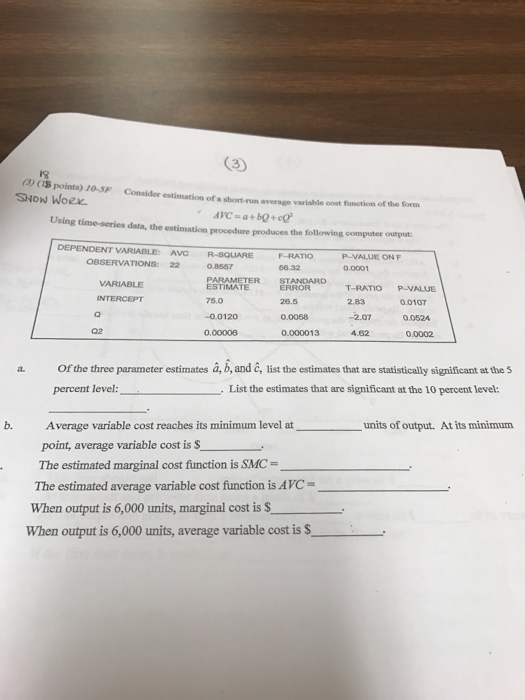 Solved Consider estimation of a short-run average variable | Chegg.com