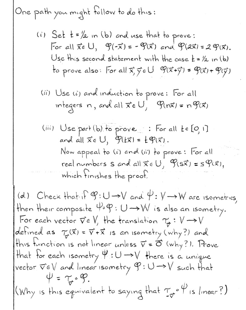 3. (a) Let I andū be distinct vectors in an inner | Chegg.com