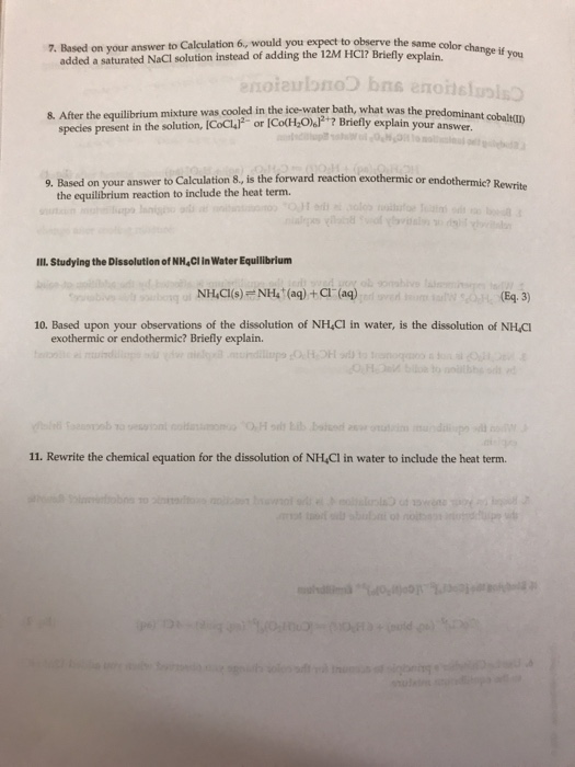 Solved Calculations and Conclusions Write your chemical | Chegg.com
