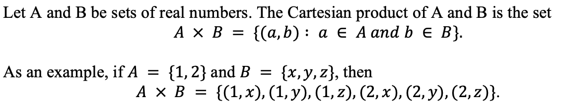 Solved Let A and B be sets of real numbers. The Cartesian | Chegg.com