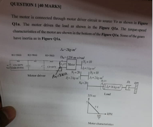 QUESTION 1 [40 MARKS The motor is connected through | Chegg.com