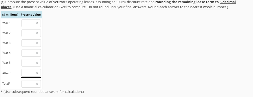 Analyzing and Interpreting Footnote on Operating and | Chegg.com